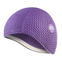 Damen Bombastische Schwimmhaube | Lange Haare Weiche Latex Bequeme Passform Haube