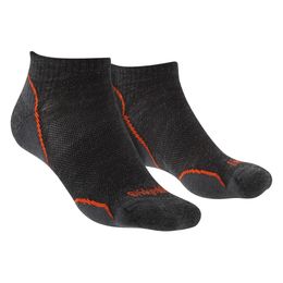 Bridgedale - Herren Wandern Merino Low Socken - Anthrazit / Orange