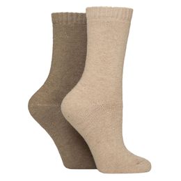 Glenmuir 2 Paar Damen Thermo-Stiefelsocken | Vollgepolsterte warme Wollmischung Wandersocken