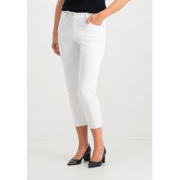 Kora Bunte Jeans aus leichtem Denim mit Kn&ouml;chell&auml;nge | Optisches Wei&szlig;