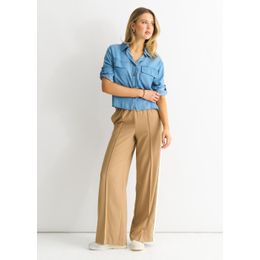 Blaues Boxy-Hemd im Denim-Look in &Uuml;bergr&ouml;&szlig;e