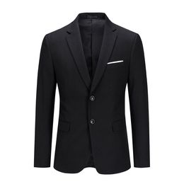 Allthemen Klassischer schwarzer Blazer mit zwei Kn&ouml;pfen