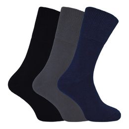 Bambus-Thermosocken f&uuml;r den Winter | THMO | Herren- & Damengr&ouml;&szlig;en | Warme dicke Bambussocken - Schwarz-Marine-Grau