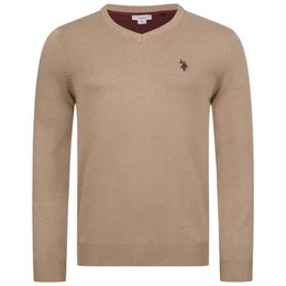 U.S. Polo Assn. Herren V-Neck Pullover Classic Fit aus Baumwollmix