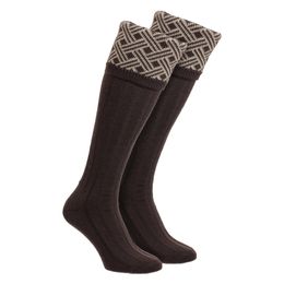 Herren Schie&szlig; Merinowollsocken Warme Land Jacquard Muster