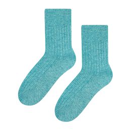 Damen-Kleidsocken aus Wolle | Steven | Atmungsaktive warme Socken f&uuml;r Damen T&uuml;rkis