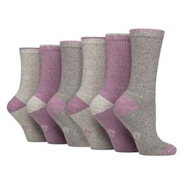 6 Paar Damen Wasserabweisende Mitteldicke Outdoor-Socken f&uuml;r Wandern & Spazierengehen