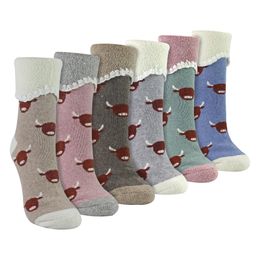 6 Paar Damen Dicke Warme Wollsocken