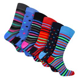 6er-Pack Herren Socken mit Bambusdesign - Weich und atmungsaktiv, Alltagsmuster passend