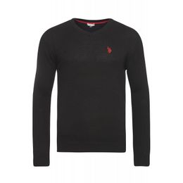 U.S. Polo Assn. V-Neck Pullover in Schwarz