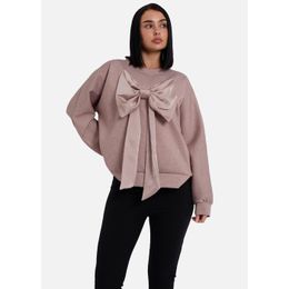 Mokka Bow Front &Uuml;bergr&ouml;&szlig;en Pullover Top