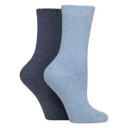 Glenmuir 2 Paar Damen Thermo-Stiefelsocken | Voll gepolsterte warm gehaltene Wollmischung Wandersocken