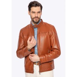 Wittchen Herren-Lammfelljacke, braun, echtes Leder