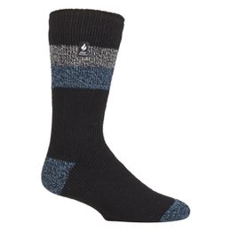 Heat Holders W&auml;rmehalter - Extra dicke Herren-Thermosocken f&uuml;r den Winter | Warme flauschige Fleece-Isoliersocken | Geschenke f&uuml;r M&auml;nner - Schwarz / Blau (Lindos)