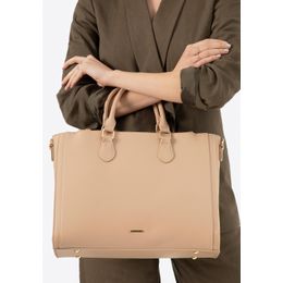 Wittchen Damen-Laptoptasche, 14, 5 Zoll, Kunstleder, Beige, &Ouml;ko-Leder