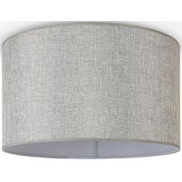 Paco Home Deckenleuchte "HUGO CANVAS UNI COLOR", grau, &Oslash; 45,5cm H: 29,5cm, Leuchten, Esszimmer Stoffschirm Einfarbig Leinen Skandinavisch Deckenleuchte, Deckenleuchte