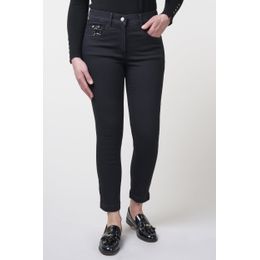 Twigie Shape-On Straight Jeans Shorts | Schwarz-Schwarz