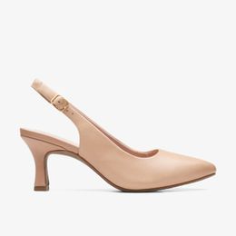 Clarks Kataleyna Schritt Warme Beige Leder Schuhe