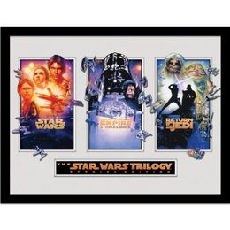 Star Wars - Gerahmtes Poster "Trilogy", Ausbruch (Bunt)