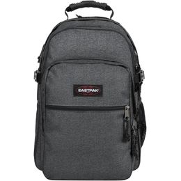 Freizeitrucksack Eastpak "TUTOR", Gr. B/H/T: 32,5cm x 48cm x 26cm, schwarz (schwarz denim), Polyester, meliert, Basic, Rucks&auml;cke Freizeitrucksack, mit ger&auml;umigen F&auml;chern