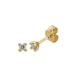 Lyomi Ohrstecker 585/- Gelbgold 2 synth. Diam. 0,10 ct.