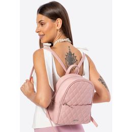 Wittchen Damenrucksack aus Kunstleder mit Ziern&auml;hten, Rosa, &Ouml;ko-Leder