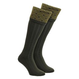 Herren Schie&szlig; Merinowollsocken W&auml;rmendes Country-Jacquard-Muster