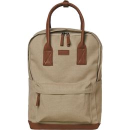 Jack & Jones Jack & Jones Pascal Baumwoll Unisex-Erwachsenen Rucksack in Beige - Einheitsgr&ouml;&szlig;e