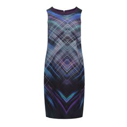 &Auml;rmelloses geometrisch bedrucktes Voile-Kleid