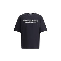 Dsquared2 Dsquared&sup2; Schwarzes Baumwoll-T-Shirt