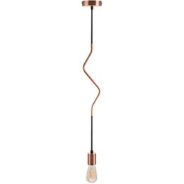 Paco Home Pendelleuchte "SNAKE", braun (kupferfarben), 1, &Oslash; 4,5cm H: 6,5cm, Leuchten, Pendelleuchte