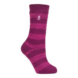 Heat Holders W&auml;rmehalter - Damen Thermosocken f&uuml;r den Winter | Outdoor & Indoor Socken | Kuschelig & Flauschig | Geschenke f&uuml;r Frauen - Deep Fuchsia / Berry (Tuscuny)
