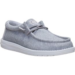 HEYDUDE Wally Stretch Jersey Textil Herren Graue Slipper