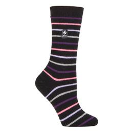 Heat Holders Damen Ultra Lite Thermal Brushed Inner Yarn Design Socken Schwarz (Riga)