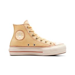 Converse MODE SCHUHE FRAUEN CHUCK TAYLOR ALL STAR LIFT PLATTFORM KONTRASTN&Auml;HTE BRAUN