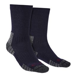 Bridgedale - Leichte Merino-Socken f&uuml;r Herren zum Wandern - Navy / Grau