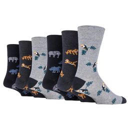 Gentle Grip - 6 Paar nicht elastische Socken f&uuml;r Herren - Born Free