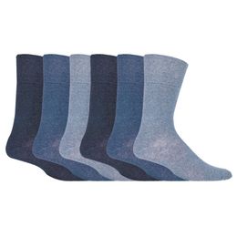 Herren 6er Pack nicht elastische Diabetikersocken mit handgekettelten Zehenn&auml;hten