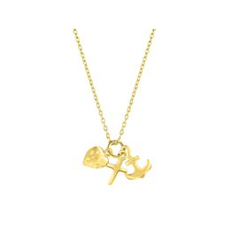 Diamonds by Ellen K. Fascination by Ellen K. Anh&auml;nger mit Kette 375/- Gelbgold Glaube,Liebe,Hoffnung