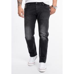 Rock Creek Jeans Straight Leg Schwarz