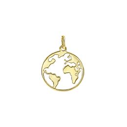 OROLINO Anh&auml;nger 375 Gold mit Weltkugel-Motiv