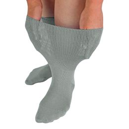 Extra breite Bambus-&Ouml;demsocken | Dr.Socks | Herren & Damen | Socken f&uuml;r geschwollene F&uuml;&szlig;e, Kn&ouml;chel, Beine & Diabetiker - Grau