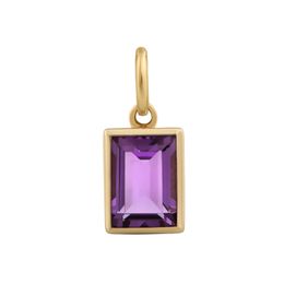 OROLINO Anh&auml;nger 585 Gold mit echtem Amethyst 6,5x4,5mm