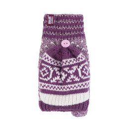 Heat Holders Ladies Warm Fairisle Patterned Thermal Fingerless Converter Handschuhe