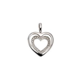 OROLINO Anh&auml;nger Gold 585 Herz-Motiv mit 26 Brillanten zus. 0,11ct.