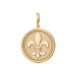 OROLINO Anh&auml;nger Gold 375 mit Lilien-Motiv
