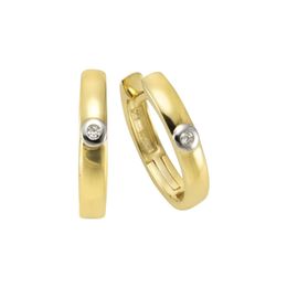 OROLINO Ohrringe Gold 585 mit 2 Brillanten zus. 0,02ct.