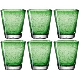 Gl&auml;ser-Set Leonardo "BURANO", gr&uuml;n, H:10cm &Oslash;:9cm, Glas, Trinkgef&auml;&szlig;e, 330 ml, 6-teilig