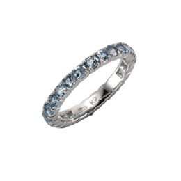 ZEEme Gemstones Ring Silber 925 rhodiniert mit 24x Blautopas (beh.)