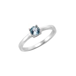 ZEEme Gemstones Ring Silber 925 rhodiniert mit Blautopas (beh.) 5mm